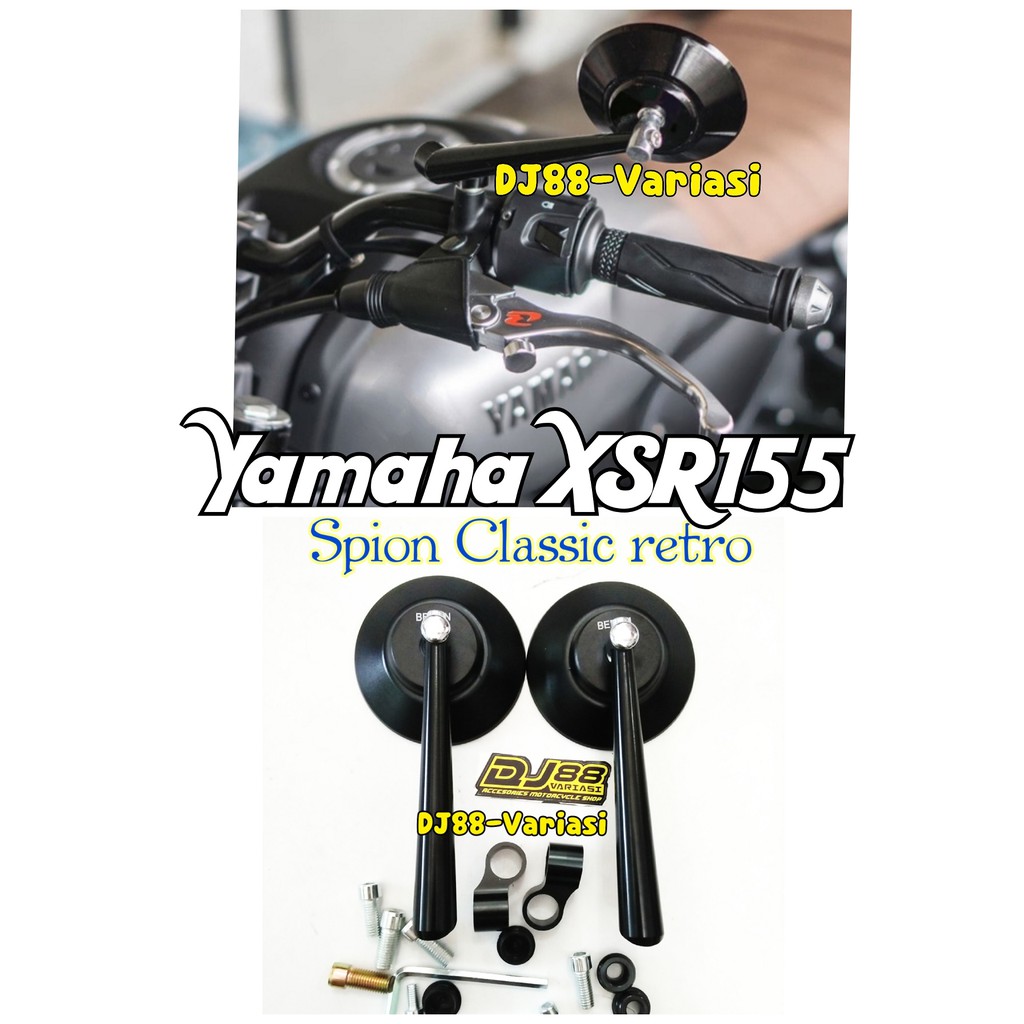 Jual Spion bulat classic retro jokowi XSR 155 mirror bulat klasic cnc ...