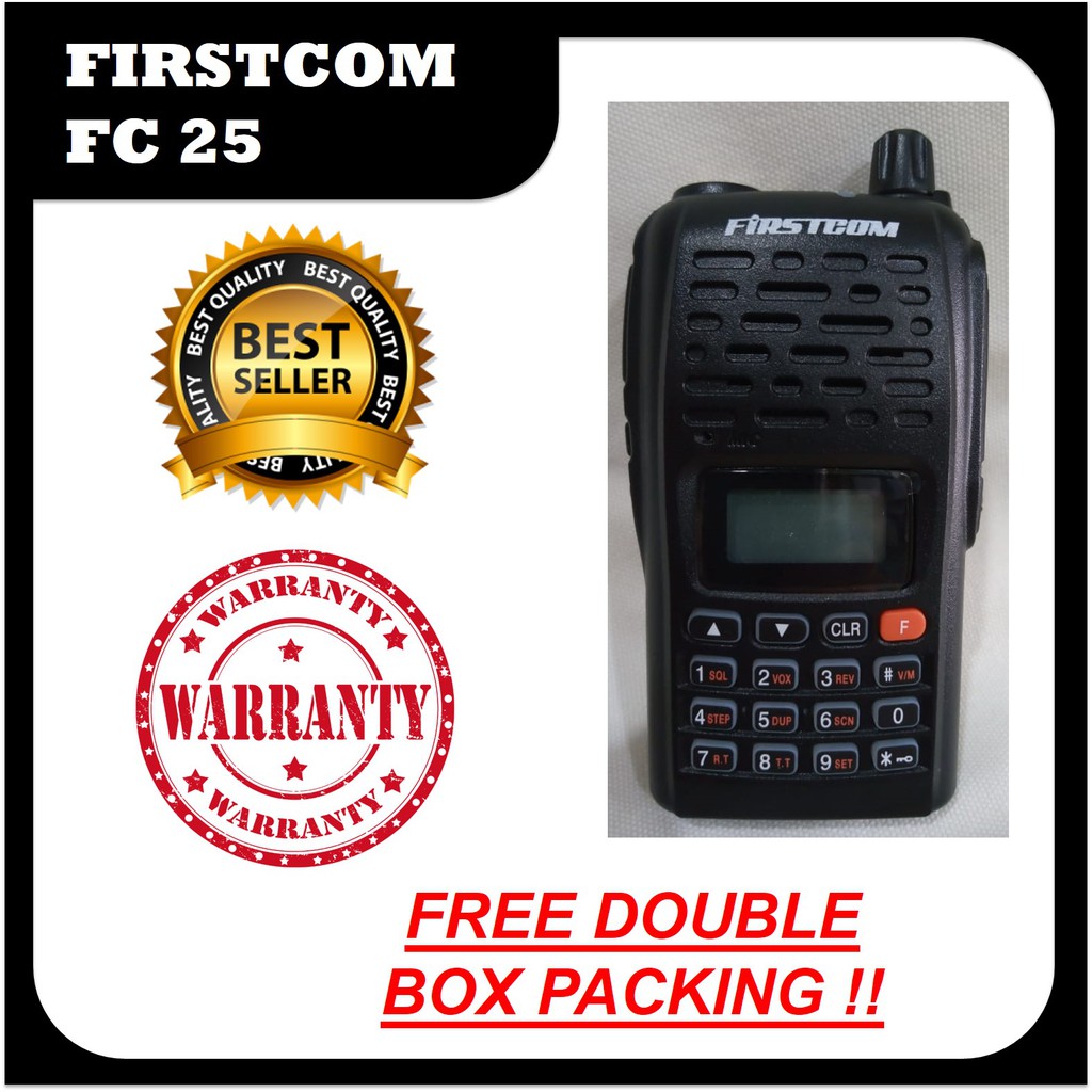 Jual HT FIRSTCOM FC 25 5 Watt, FC-25 Dual Band VHF UHF Radio Komunikasi ...