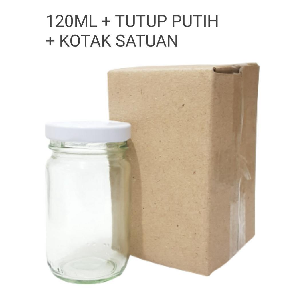 Jual / 10 ( SEPULUH) PCS 120ml Botol Kaca Silinder Bulat 120ml BARU ...