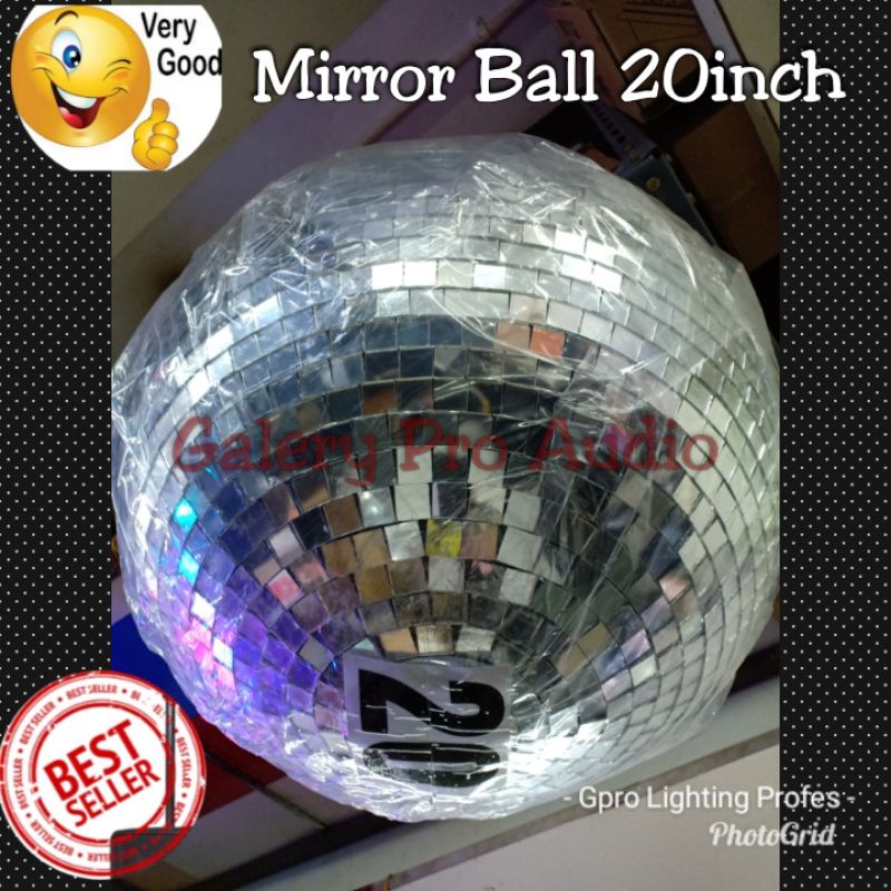 Jual Mirror ball 20inch bola kaca 20inch Uda termasuk motor rotator nya ...