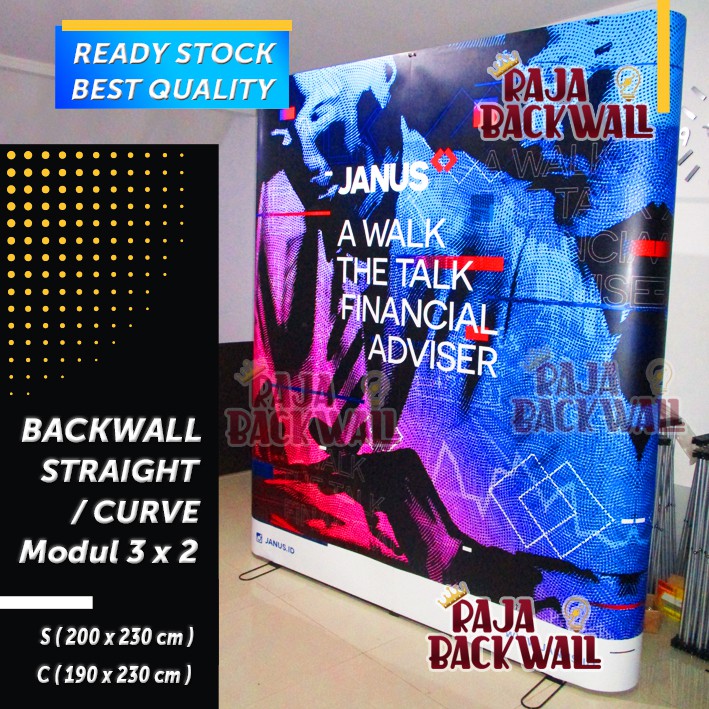 Jual Backwall backdrop pameran portable modul 3x2 Straight | Shopee ...