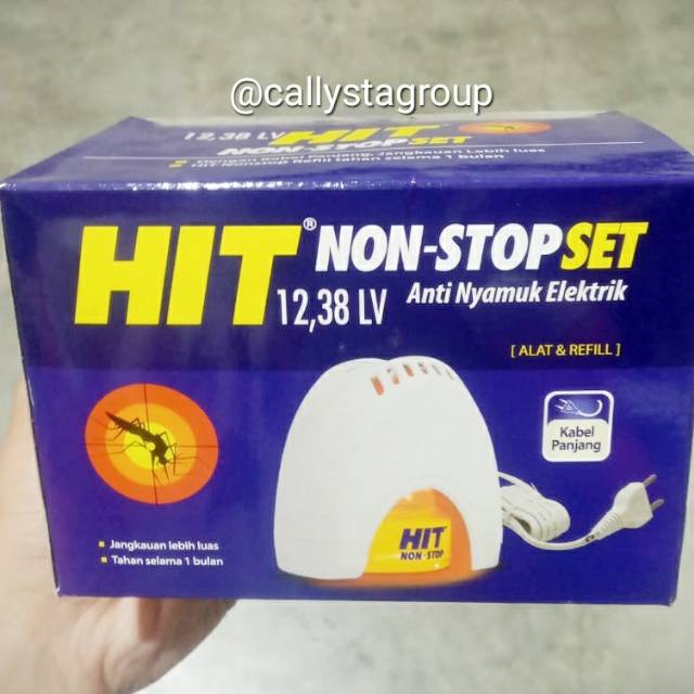 Jual Hit Non Stop Anti Nyamuk Elektrik Set Alat Gratis Refill 33ml | Shopee Indonesia