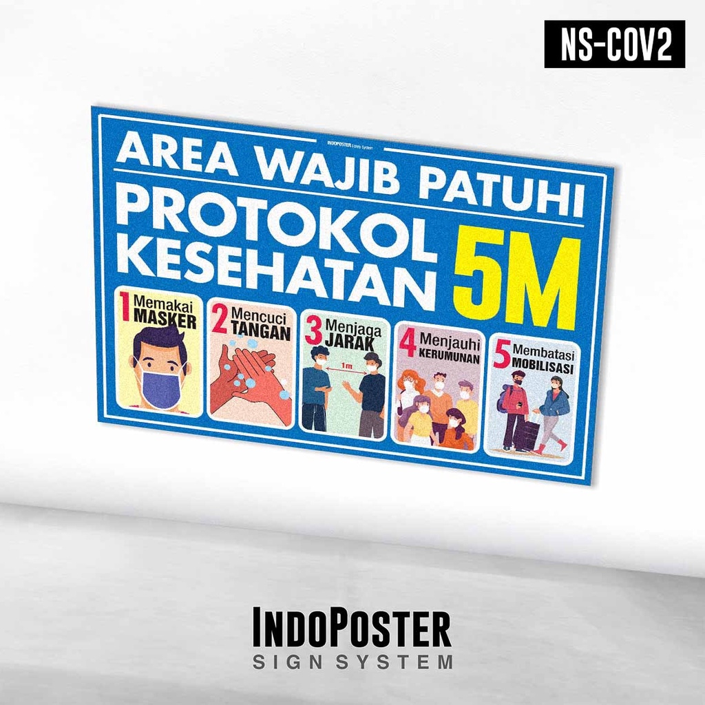 Jual Stiker Safety Sign Rambu K3 Area Wajib Mematuhi Protokol Kesehatan ...