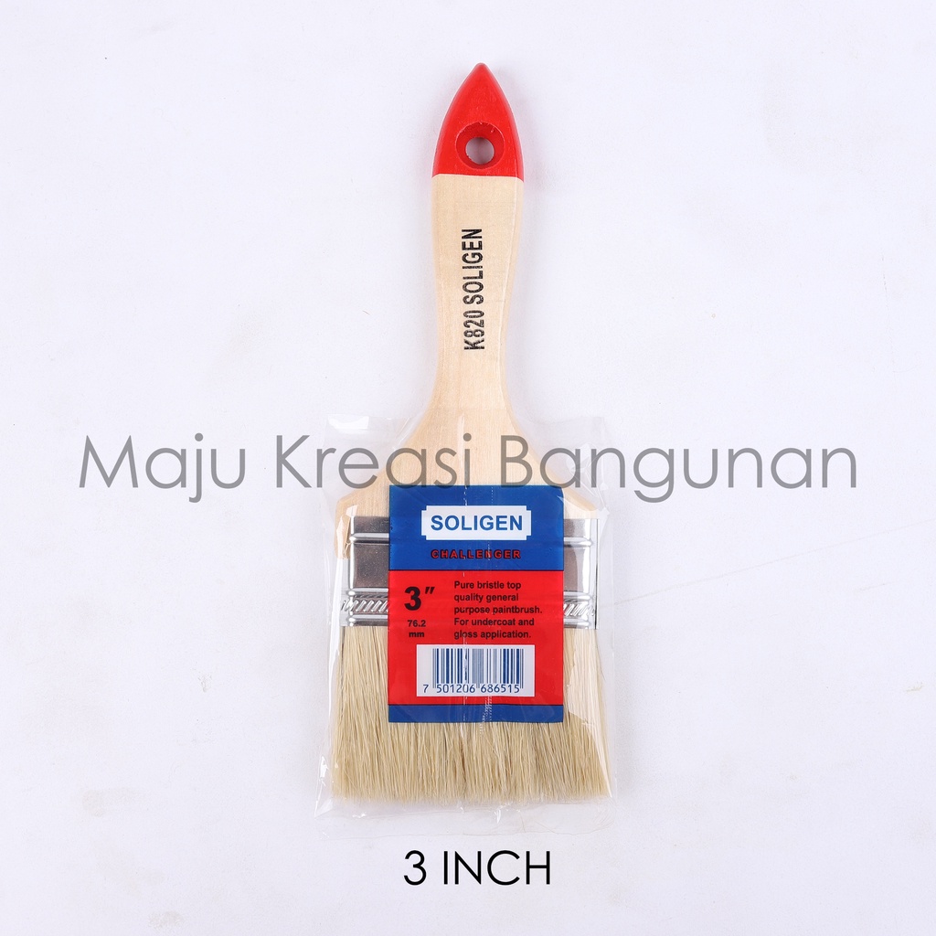 Jual Kuas Cat Soligen 3" Inch K820 Kayu Paint Brush 820K Tembok Dinding ...