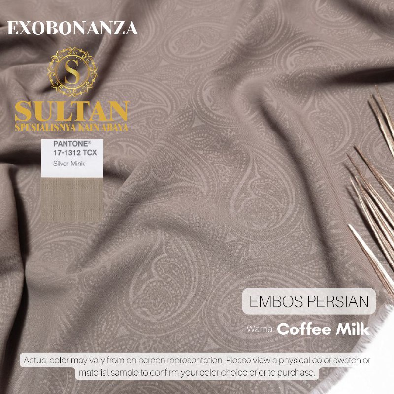 Jual 50CM EMBOS PERSIAN EXO BONANZA COFFEE MILK KAIN SULTAN | Shopee ...