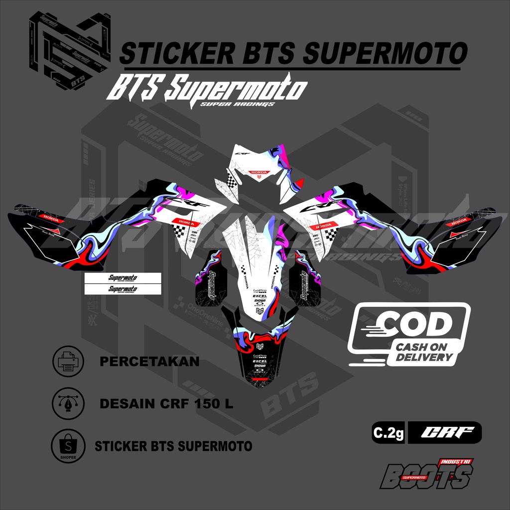 Jual stiker setiker setiker motor crf 150l full body orajet atau full ...