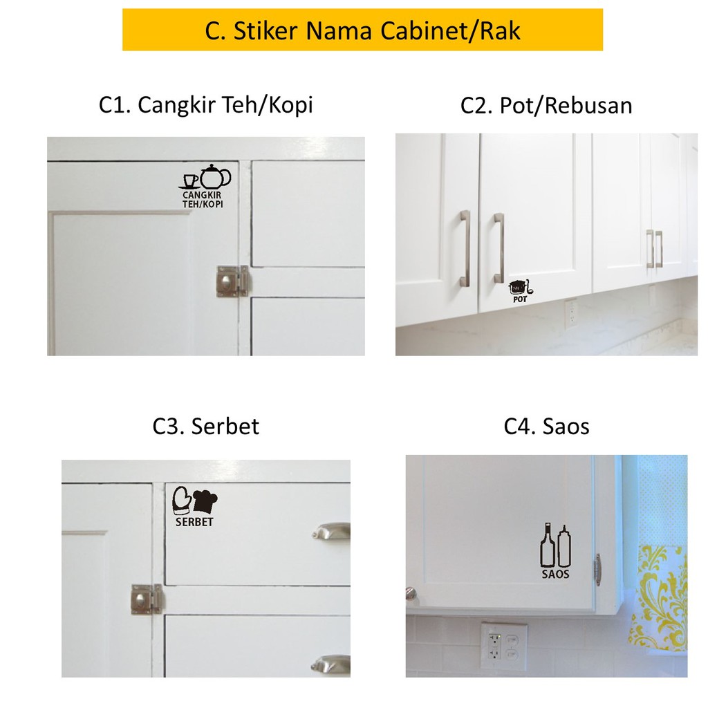 Jual Stiker Nama Cangkir Pot Serbet Cempal Saos Alat Masak Lokasi Tag ...