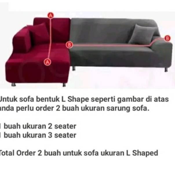 Jual SARUNG SOFA EACH ELIS 1 2 3 4 SEATER MOTIF POLOS SOFA ELIS L SUDUT ...