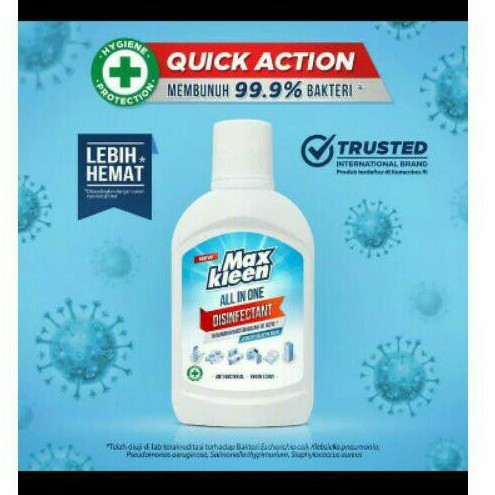 Jual Max Kleen Disinfectant Liquid 250 ml | Shopee Indonesia