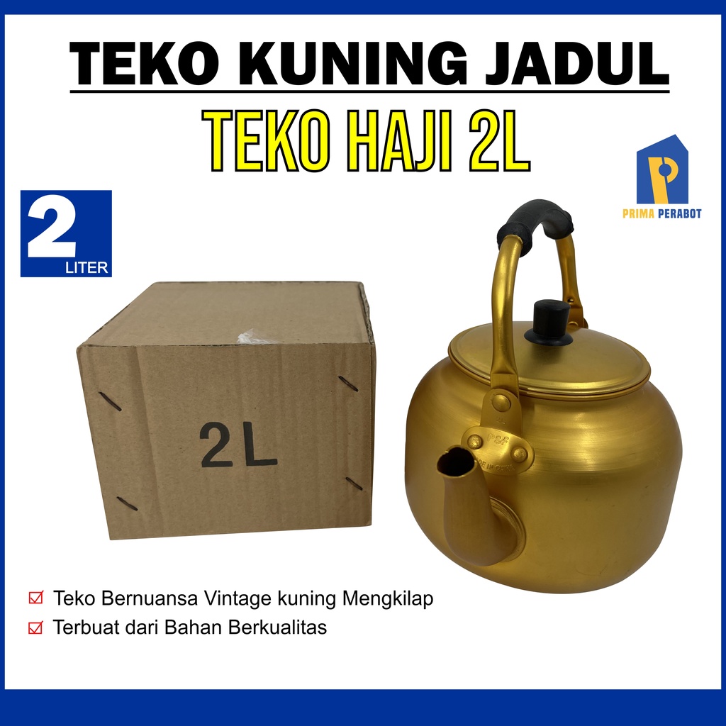 Jual Teko Jadul Teko Kuning Fancy Kettle 2 Liter | Shopee Indonesia