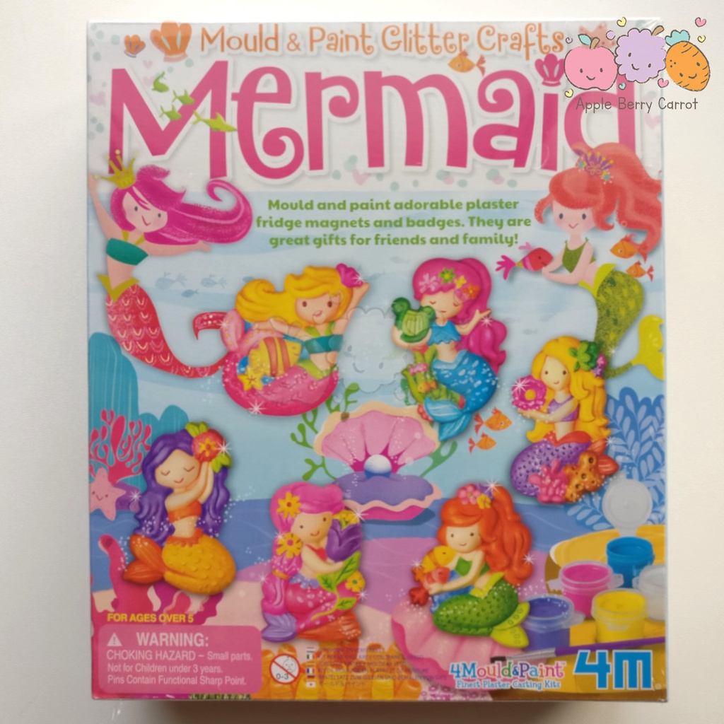 Jual 4M Mould & Paint Glitter Crafts MERMAID mainan art craft anak kids ...