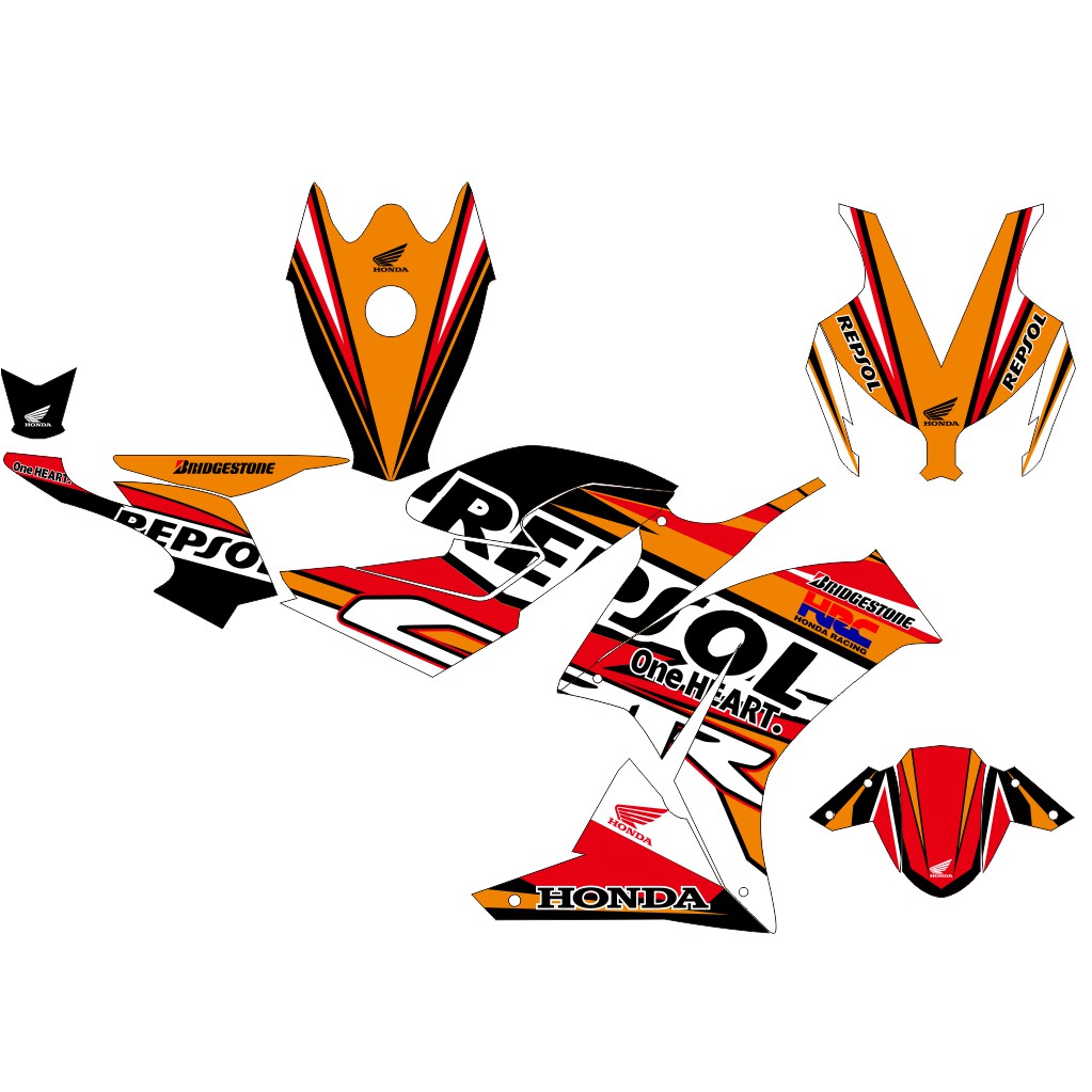 Jual Decal Honda CBR 150/250 Repsol | Shopee Indonesia