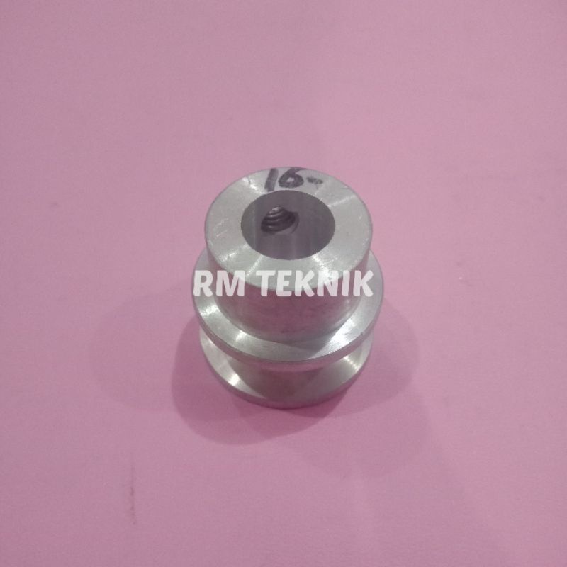 Jual Pulley A1 - 1,5 inch as 16 mm puly alumunium puli satu jalur ...