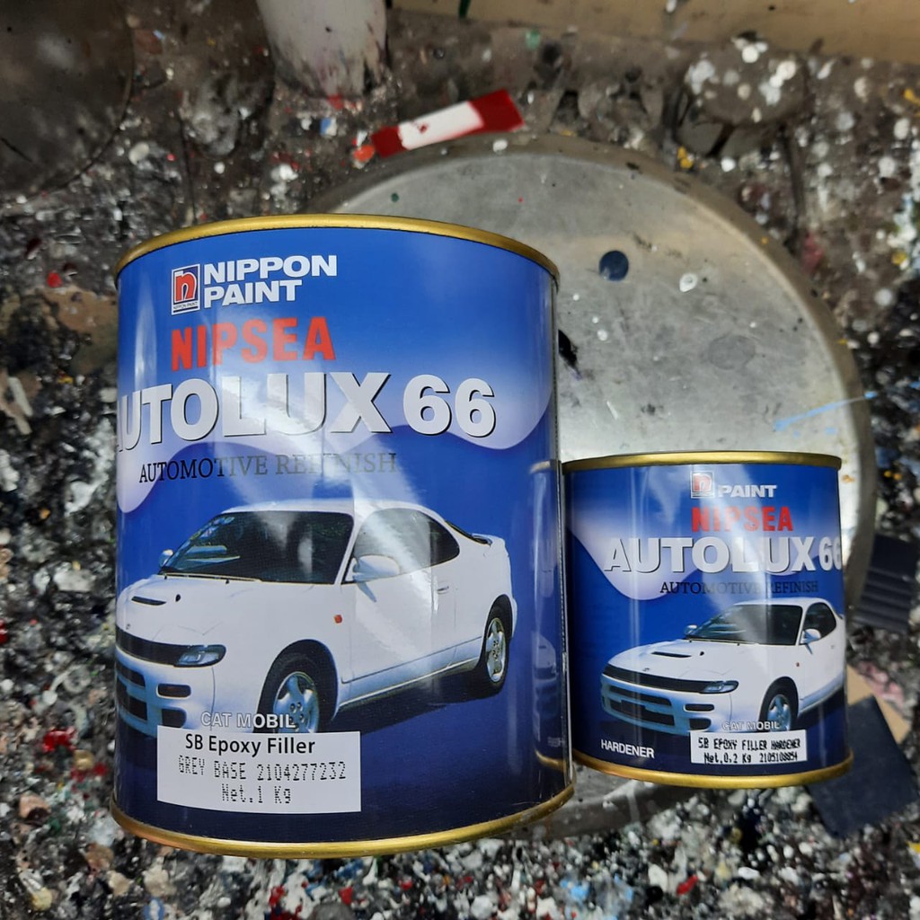 Jual Epoxy Filler AUTOLUX 66 / Cat Dasar Filler Surfacer + Hdr GREY 1kg ...