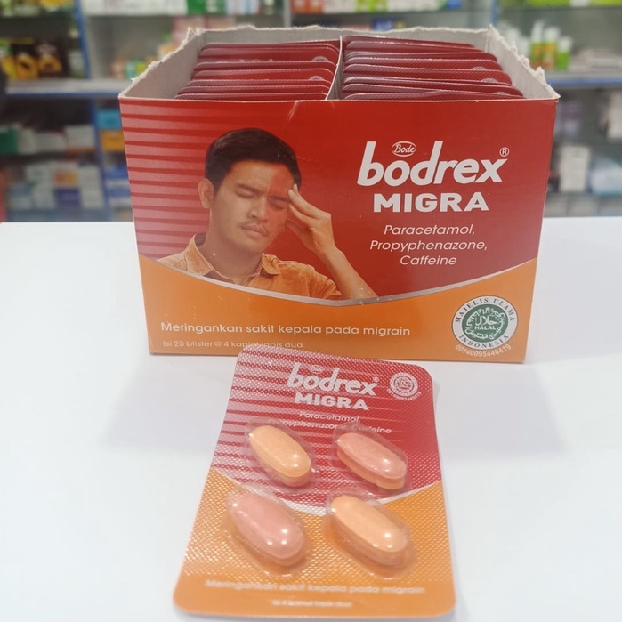Jual Bodrex Migra 𝟏 𝐒𝐓𝐑𝐈𝐏 𝐈𝐒𝐈 𝟒 𝐊𝐀𝐏𝐋𝐄𝐓 - Obat Migraine Sakit Kepala ...
