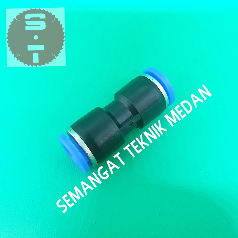 Jual 12mm SAMBUNGAN SELANG ANGIN AIR PU LURUS CONNECTOR PUSH IN 12 mm ...
