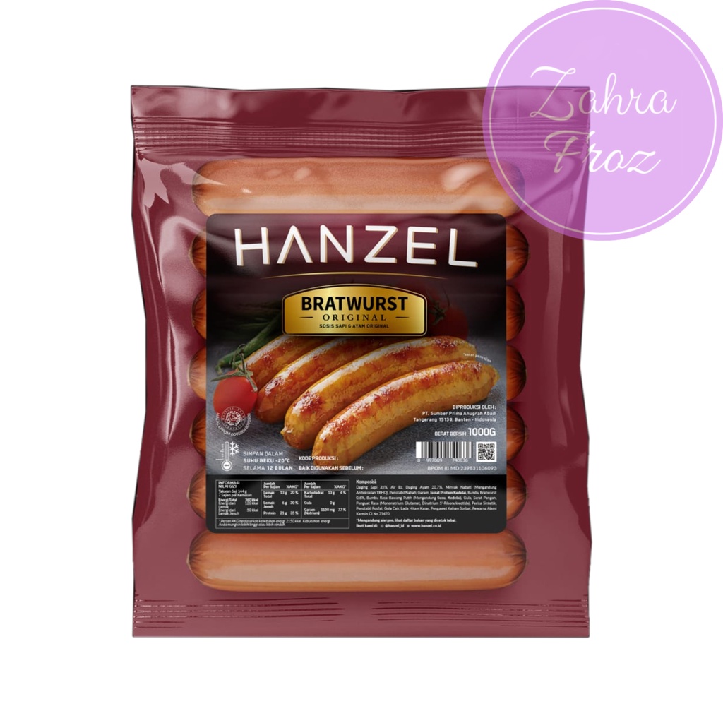 Jual HANZEL ORIGINAL BRATWURST 360 GR | Shopee Indonesia