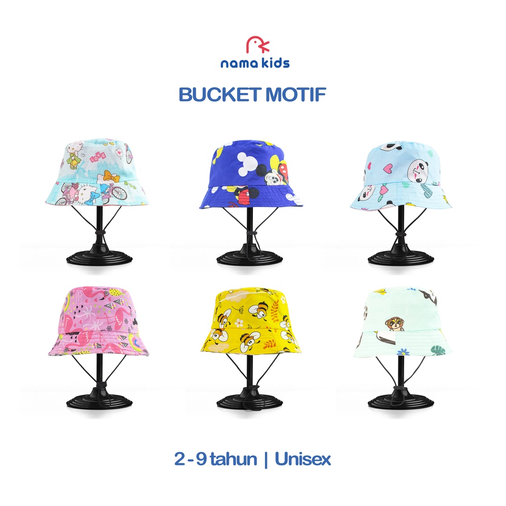 Jual BUCKET TALI MOTIF ANAK Topi Bucket Anak Motif Lucu Bucket Anak ...