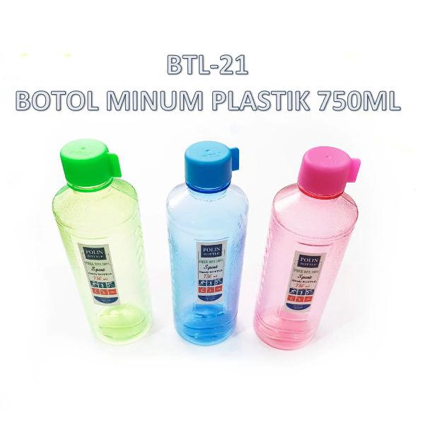 Jual BTL-21 Botol Air Minum Plastik / Water Bottle 750ml BPA FREE ...