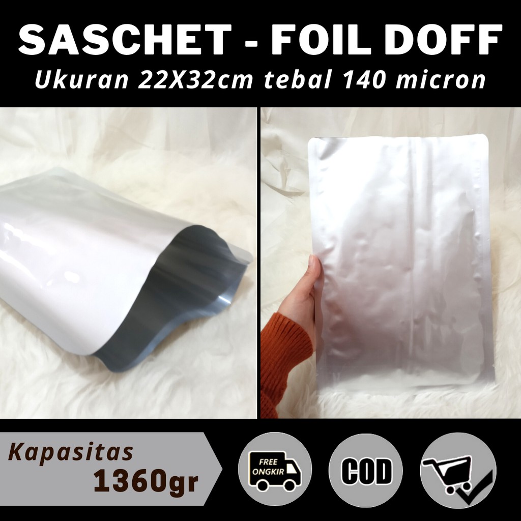 Jual ALUMUNIUM FOIL DOFF 22 X 32 CM KEMASAN SACHET/KEMASAN KERUPUK ...