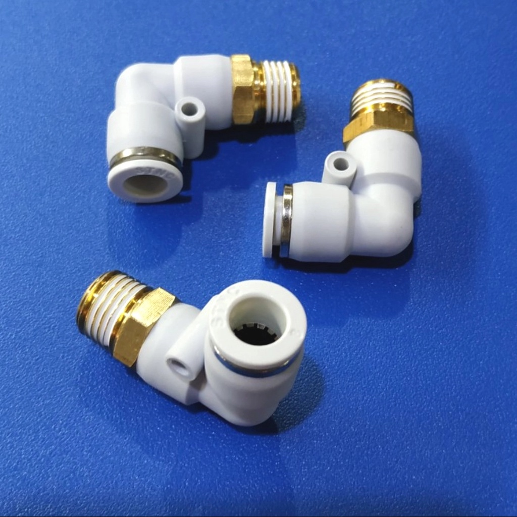 Jual Fitting Connector Elbow PL 8x3/8" Merk STNC High Quality | Shopee ...