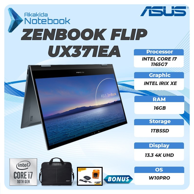 Jual ASUS ZENBOOK FLIP S UX371EA 4K UHD I7 1165G7 16GB 1TBSSD W10PRO 13 ...