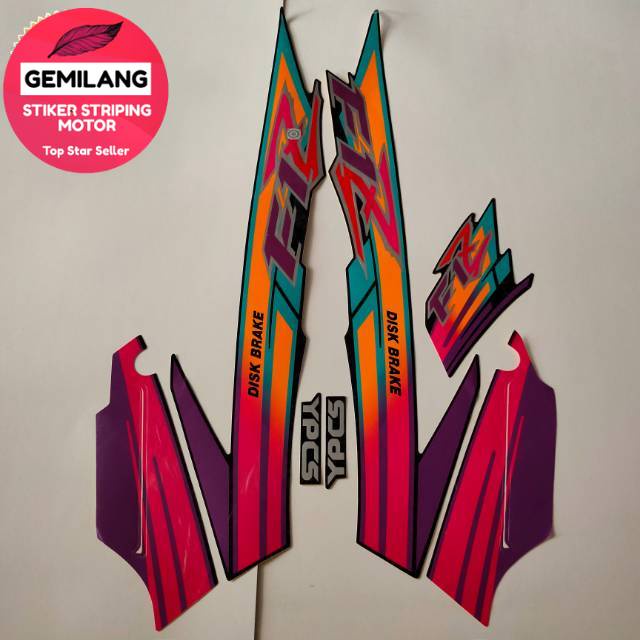 Jual Striping Decal Polet Sticker yamaha fizr fiz r f1 zr 1995 hitam ...