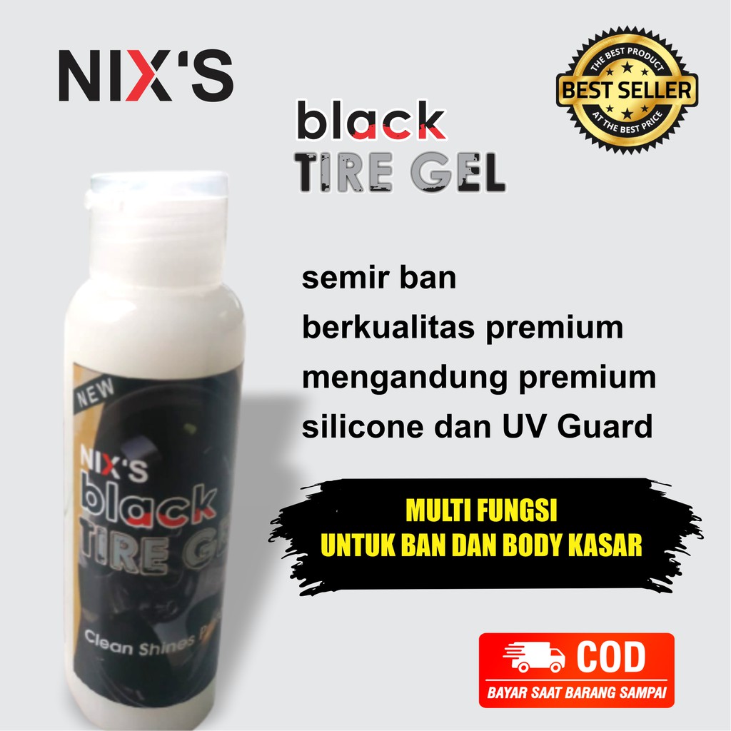 Jual Semir Ban Wash & wet look Motor NIX'S TIRE GELL | Shopee Indonesia