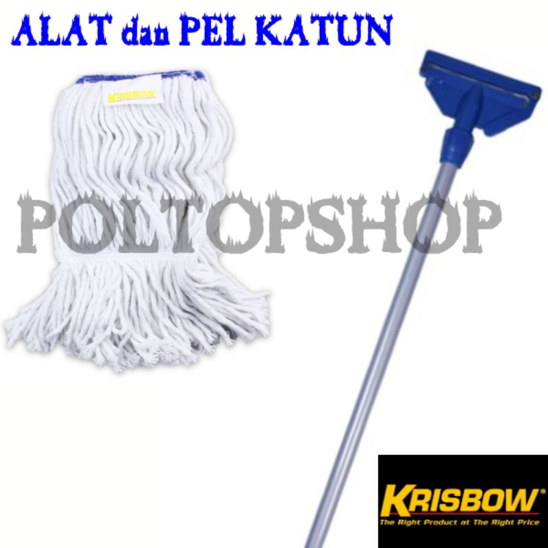Jual Krisbow Alat Pel Katun | Refill Dan Tangkai Pel - Putih | Shopee ...