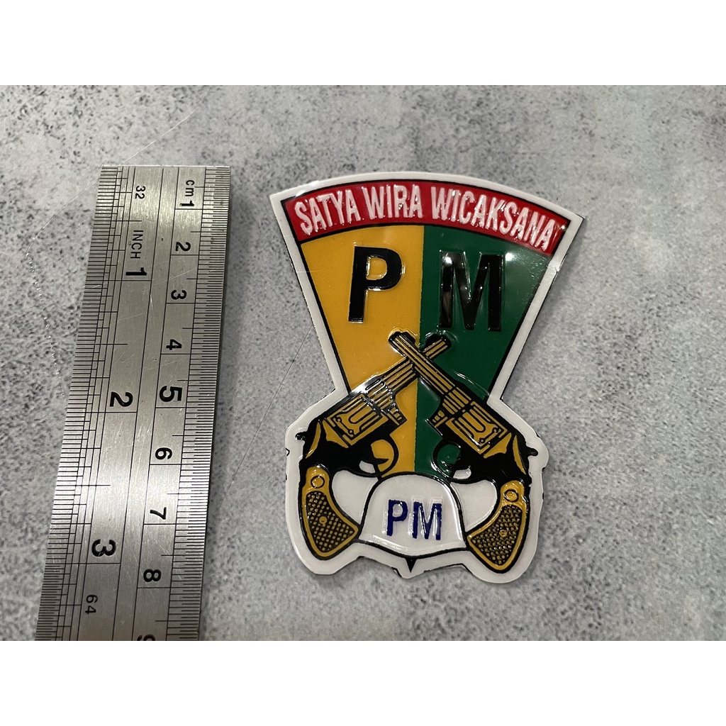 Jual Sticker PM (Helm) - Stiker Polis* Militer - Sticker Mobil - Stiker ...