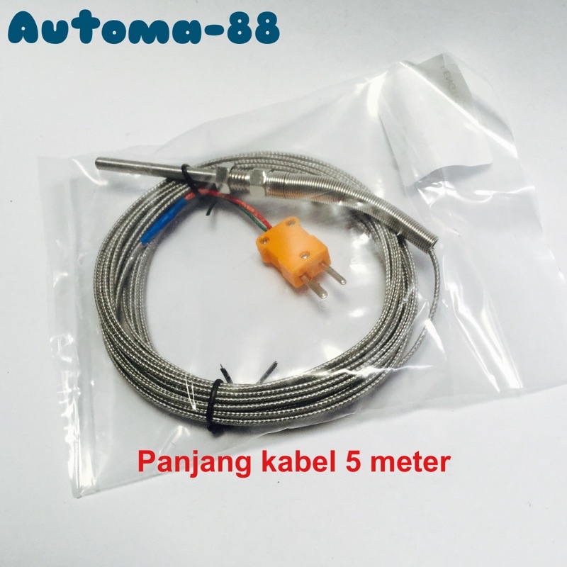 Jual Thermocouple Temperature Sensor Type-K 2 kabel Wire Probe 5cm 0 ...