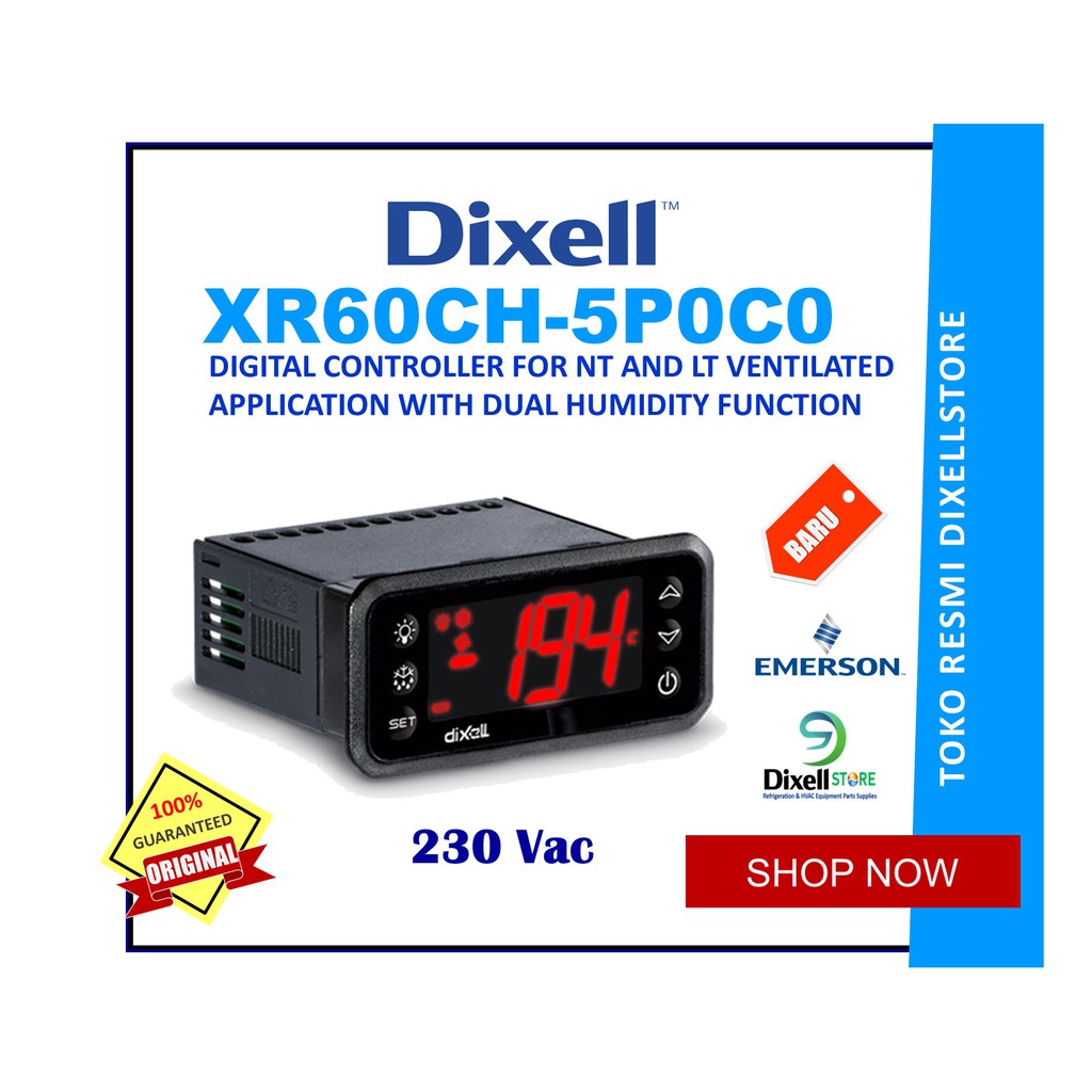 Jual Dixell XR60CH 2 PTC Probe Digital Controller 230Vac XR60CH-5P0C0 ...
