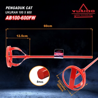 Jual Pengaduk Cat 100 x 600mm Alat Pengaduk Tjap Pengaduk Cairan Cat ...