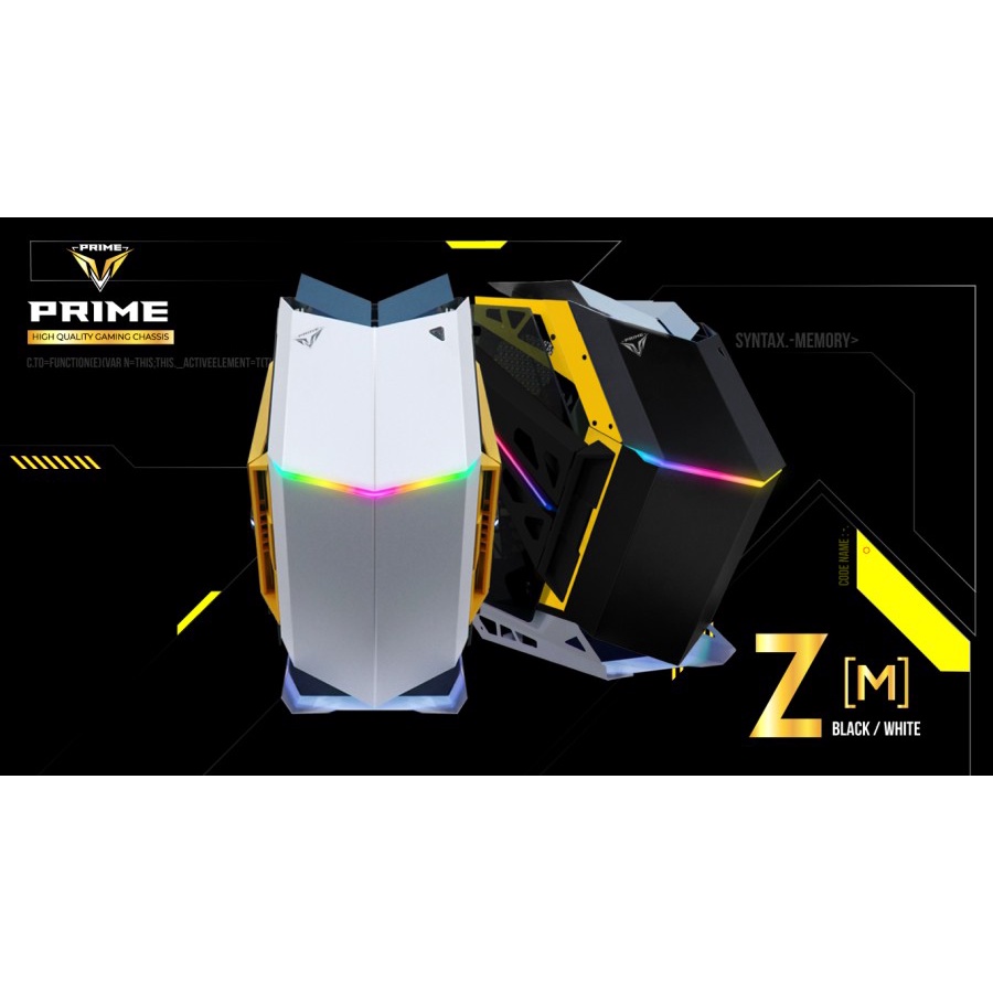 Jual CASING PRIME Z [M] BLACK WHITE - mATX - ALUMUNIUM EXTREME GAMING ...