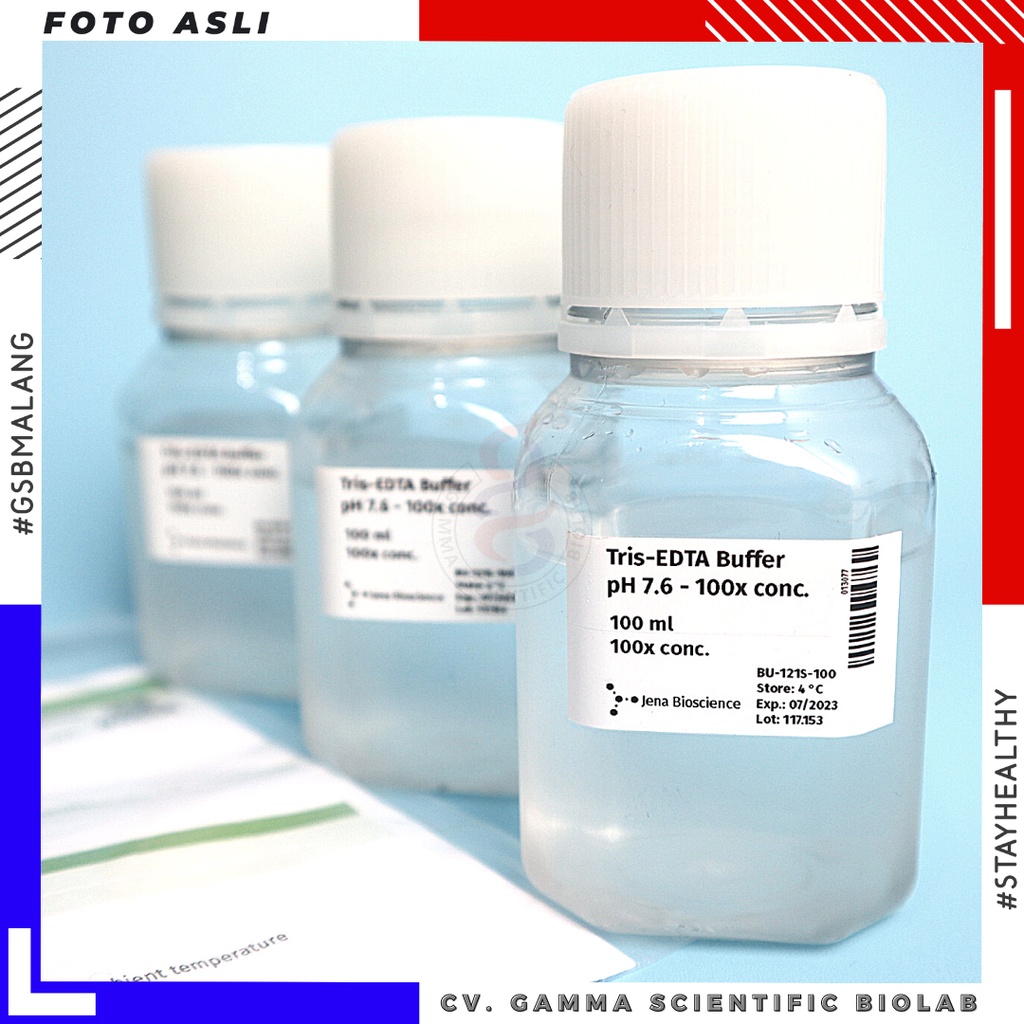 Jual Tris-EDTA Buffer pH 7,6 - 100x conc ; 100 ml - Jena Bioscience | Shopee Indonesia