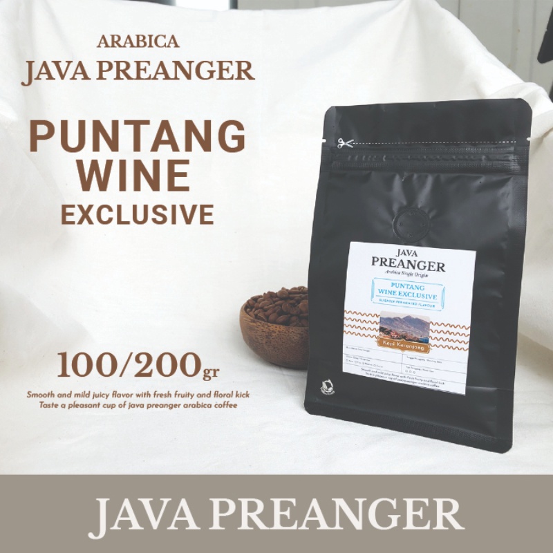 Jual Arabica Java Preanger Puntang Wine Exclusive Kopi Bean, Bubuk 100 ...