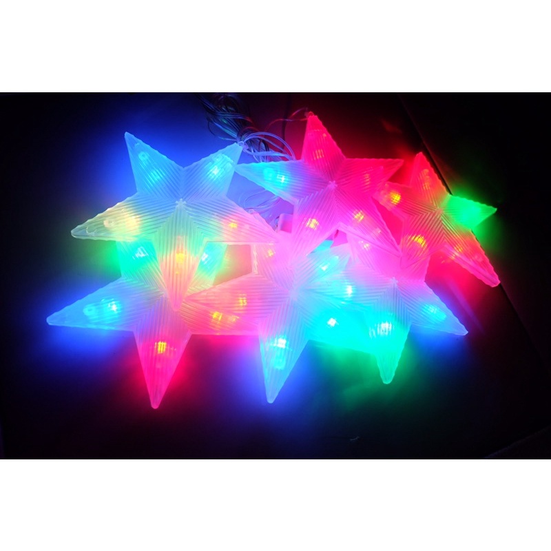 Jual lampu led rainbow rgb bintang besar isi 6 | Shopee Indonesia