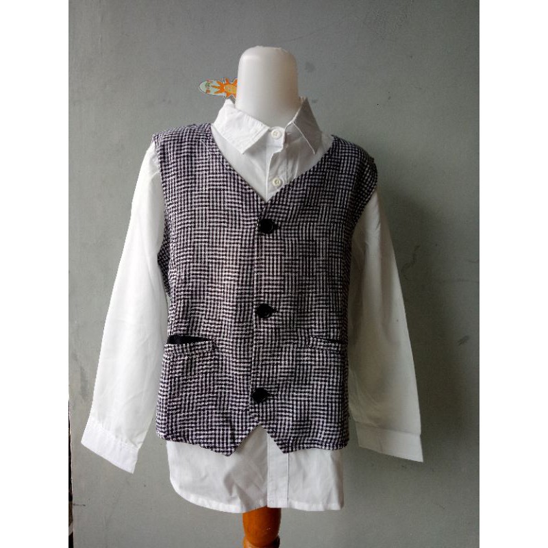 Jual Little M Rompi plus kemeja putih | Shopee Indonesia