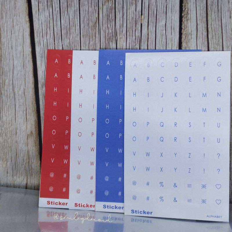 Jual Sticker Alphabet Number Alfabet Huruf Letters Angka 60pcs Vol. 3 ...