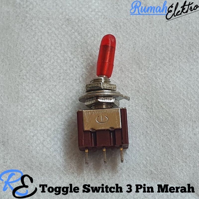 Jual Saklar Toggel Toggle Switch Mini 3 Pin Merah | Shopee Indonesia