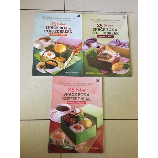 Jual [ORIGINAL] 25 Paket Snack Box & Coffee Break ( 3 buku ) | Shopee ...