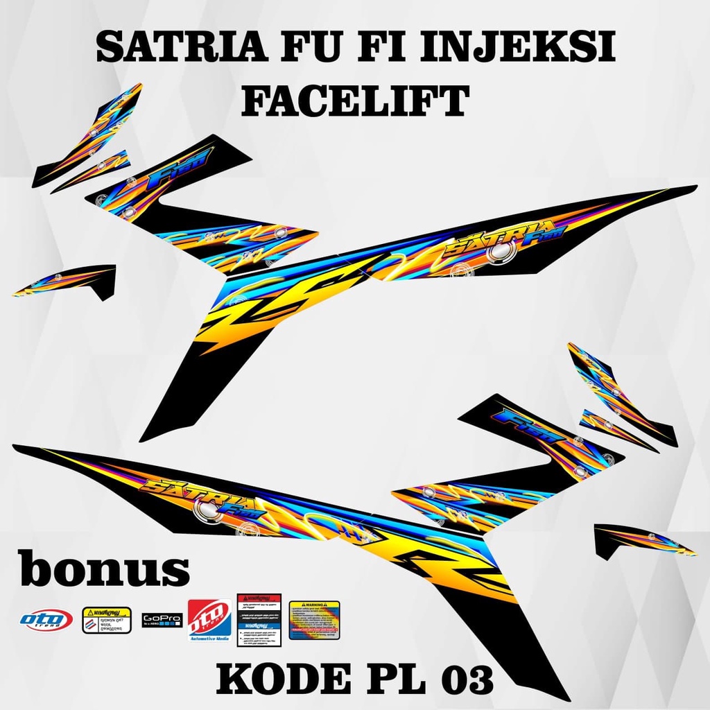 Jual [COD] stiker sticker striping SATRIA FU INJEKSI SATRIA FI FACELIFT ...