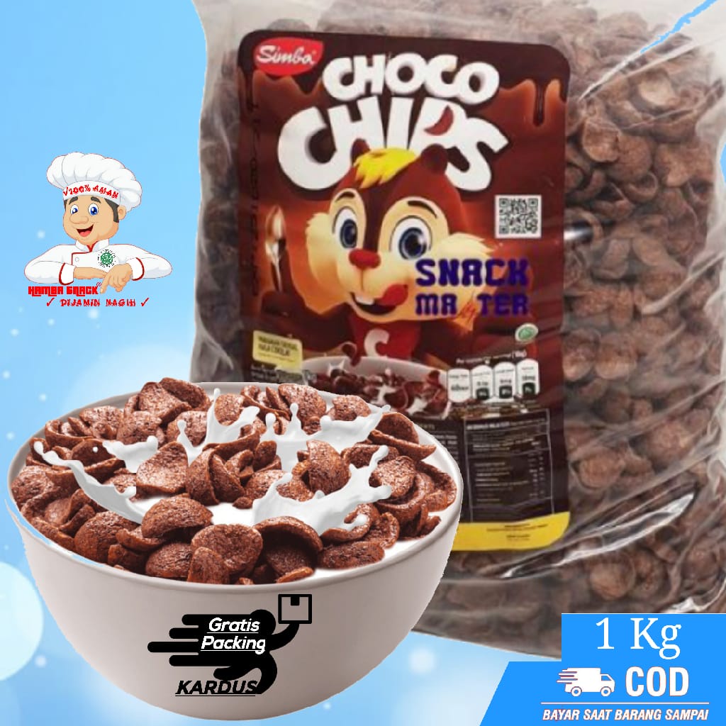 Jual [1Kg] Koko Krunch COKLAT CHOCO CHIPS SIMBA makanan ringan jajanan ...