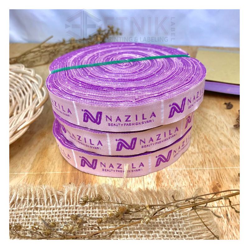 Jual Woven uk 3x5 cm/Label hijab, Label baju,Label merek,Label custom ...