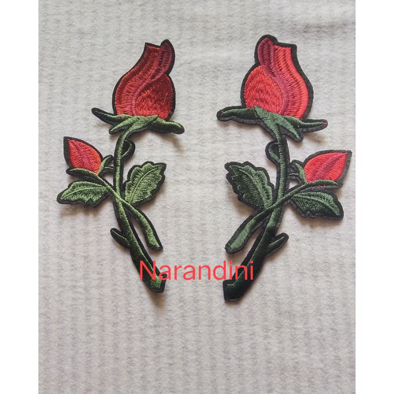 Jual patch bordir bunga iron dan jahit | Shopee Indonesia