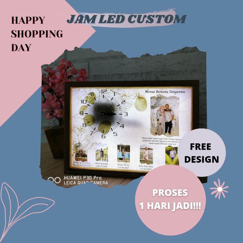 Jual Hiasan Jam Custom Foto Dekorasi Rumah Kado Murah Spesial dan Unik ...