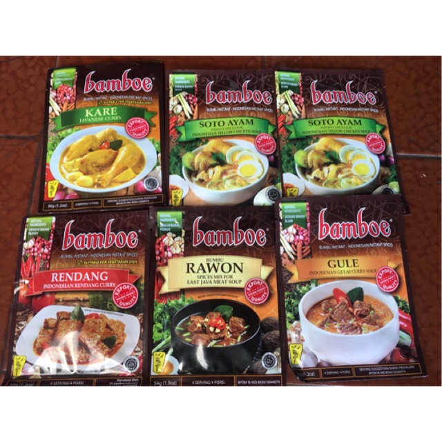 Jual Bamboe instant / sambal goreng ati / soto ayam / kare / rendang ...