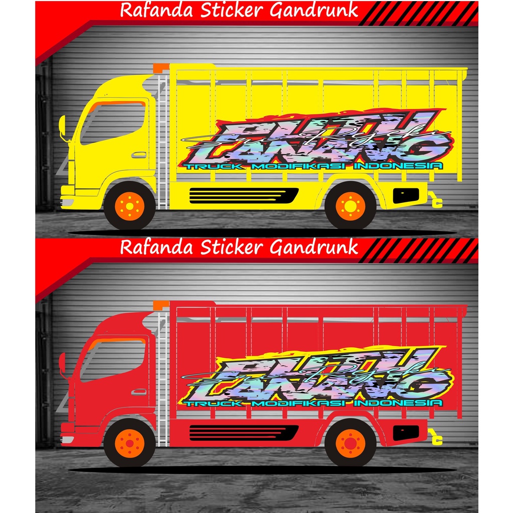 Jual STIKER BAK TRUK CANTER (KANAN KIRI) DUTRO GIGA DYNA ENGKEL ...