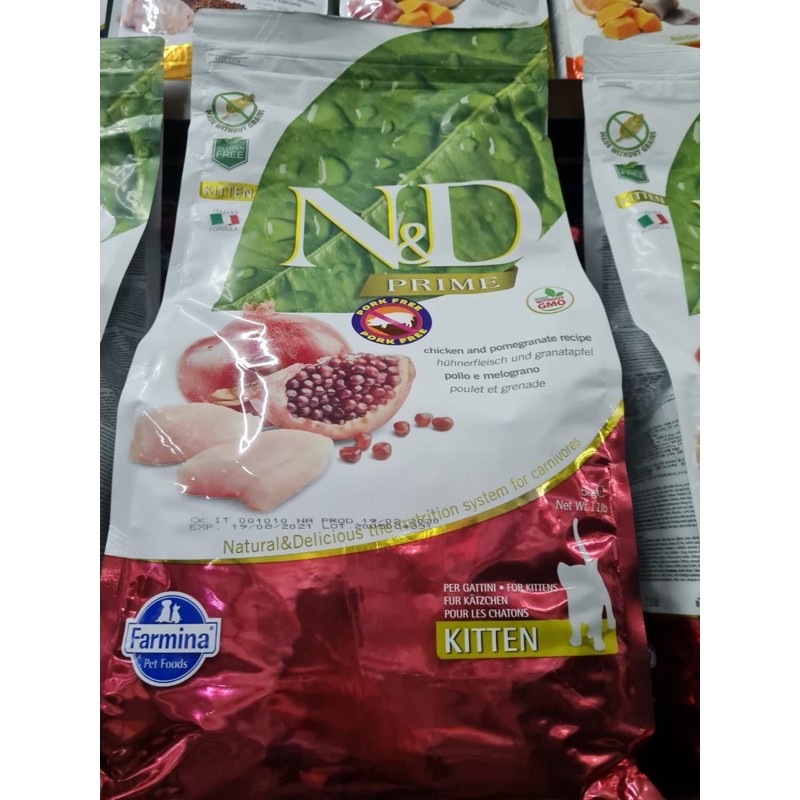 Jual farmina ND cat kitten chicken grain gree 5kg | Shopee Indonesia