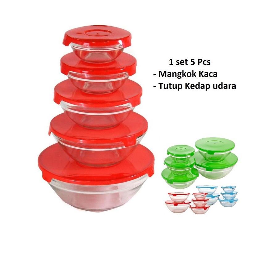 Jual Mangkok Kaca 5 Susun - Mangkok Set | Shopee Indonesia